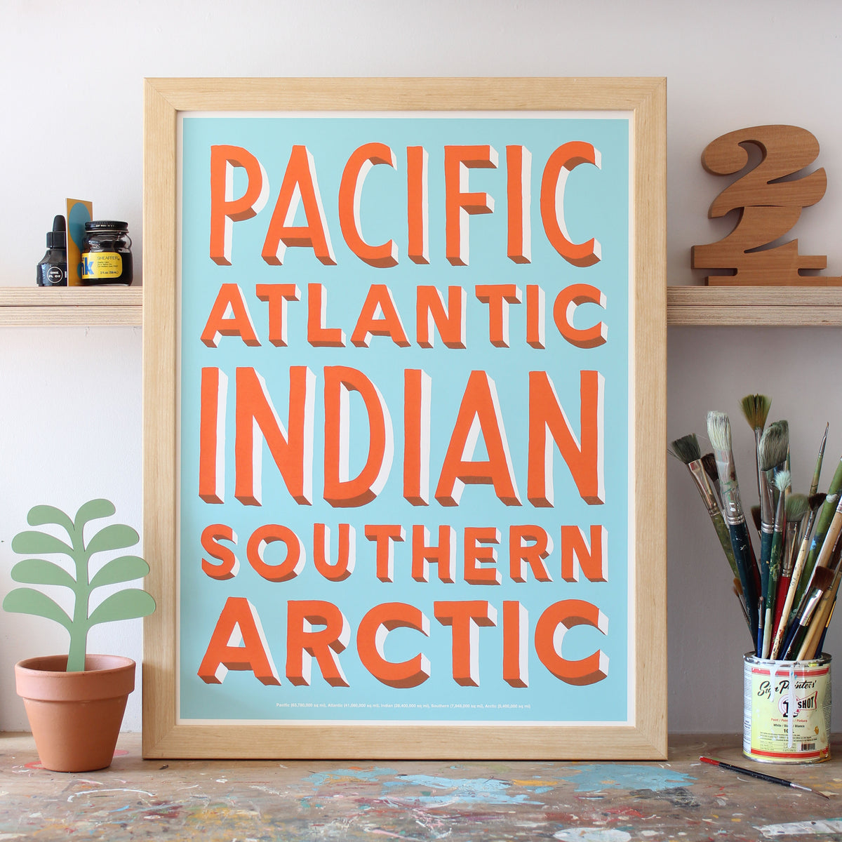 Oceans silkscreen print – Jeff Canham